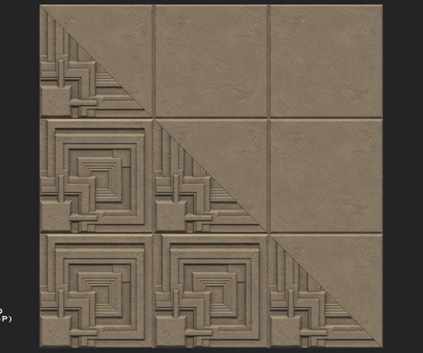 ArtStation - Replicant tile - Blade Runner / Ennis House / Frank Lloyd ...