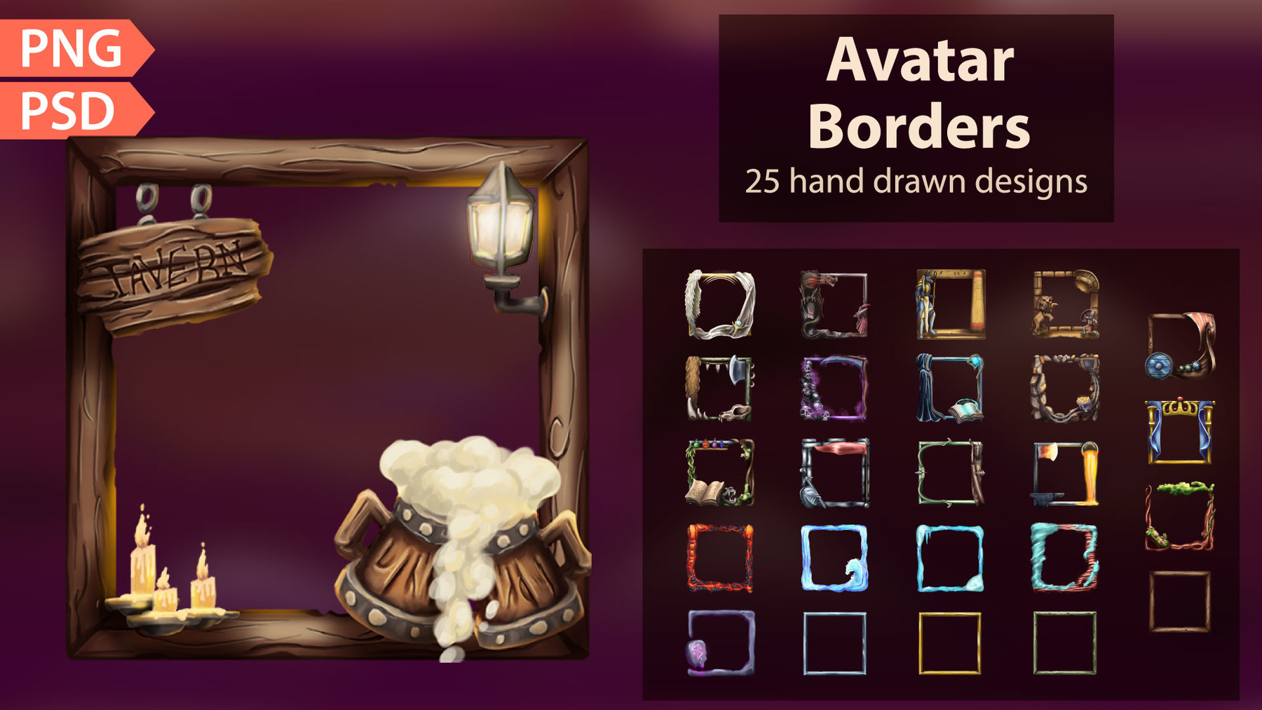 ArtStation - Stylized Avatar Borders | Game Assets