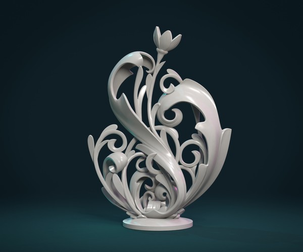 ArtStation - Scroll plant Sculpture | Resources