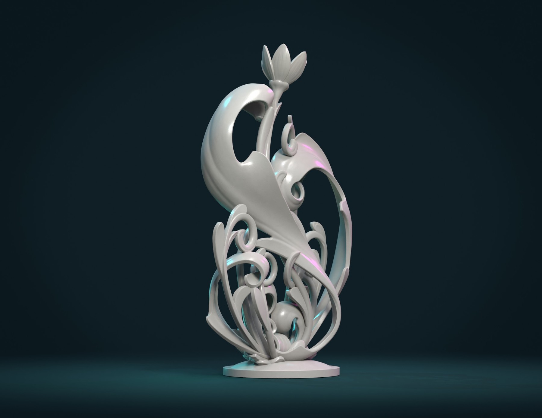 ArtStation - Scroll plant Sculpture | Resources