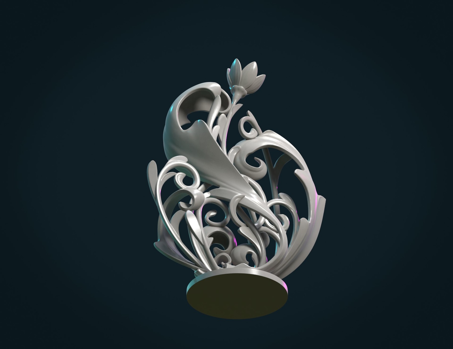ArtStation - Scroll plant Sculpture | Resources