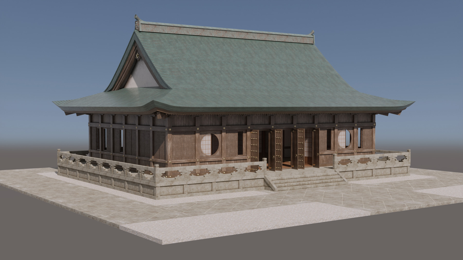 ArtStation - Japanese Modular Temple 3 | Game Assets