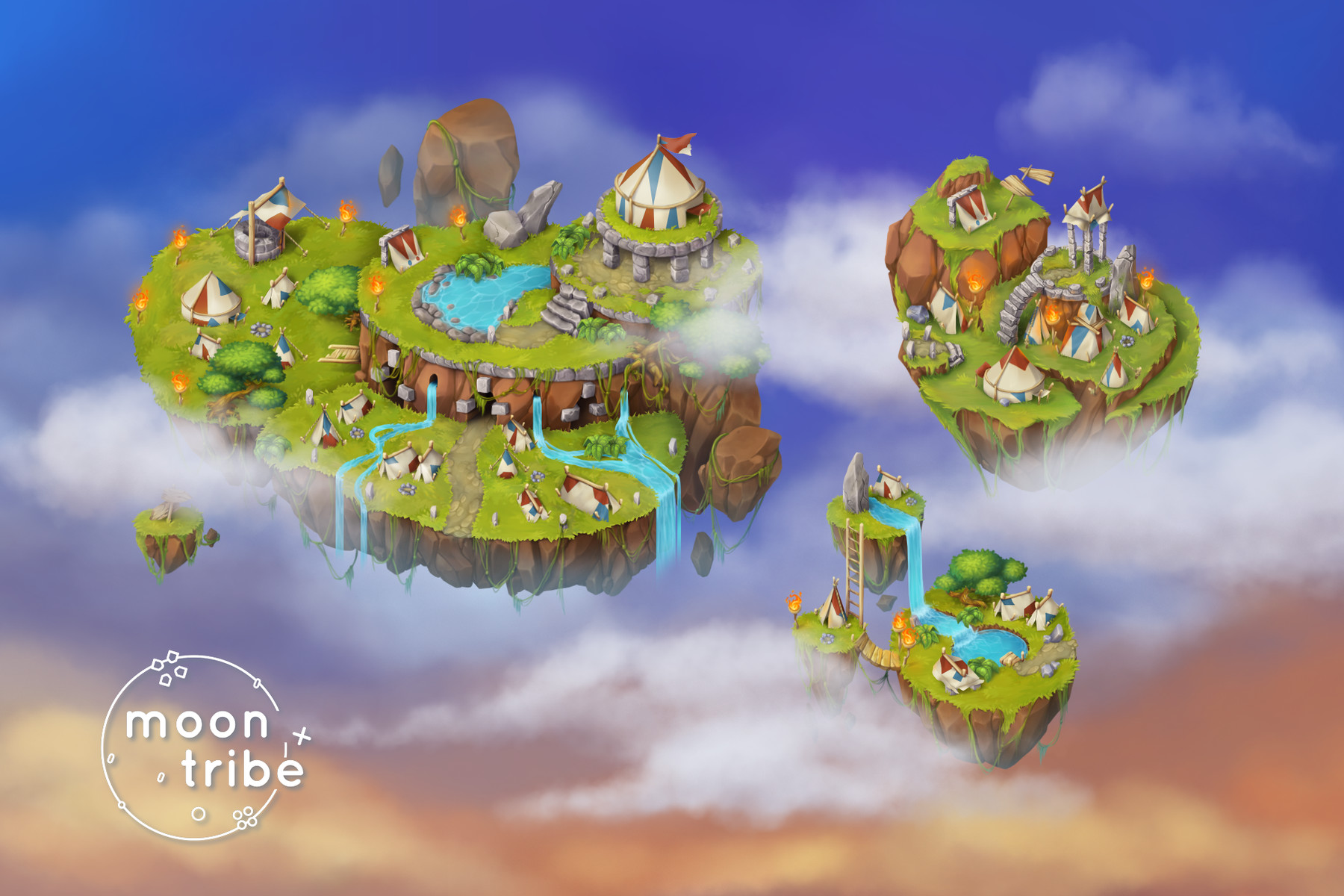 Moon Tribe Studio - 2D Floating islands