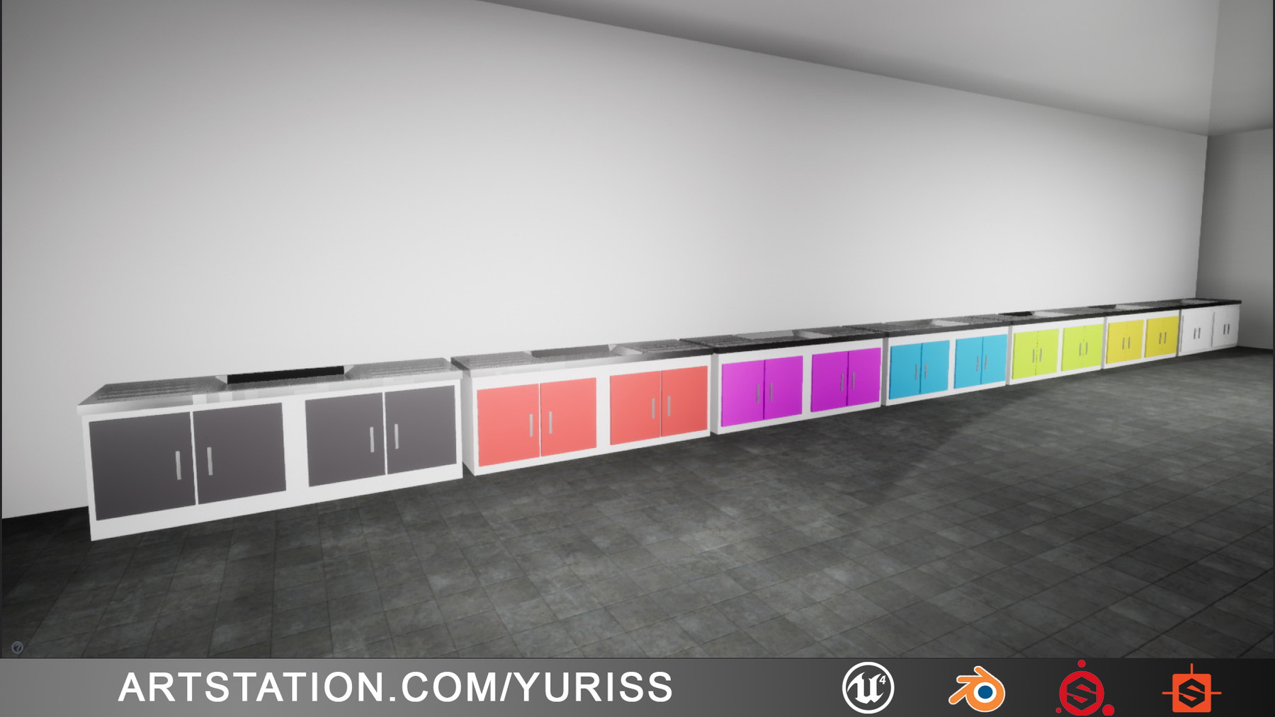 ArtStation - Thirty-five piece kitchen package + UE4 + Substance ...