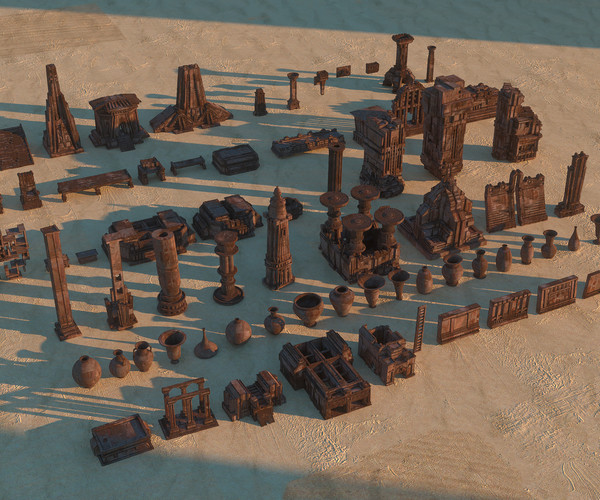 ArtStation - Ruins Kitbash & Medium Tutorial [Bundle] | Resources