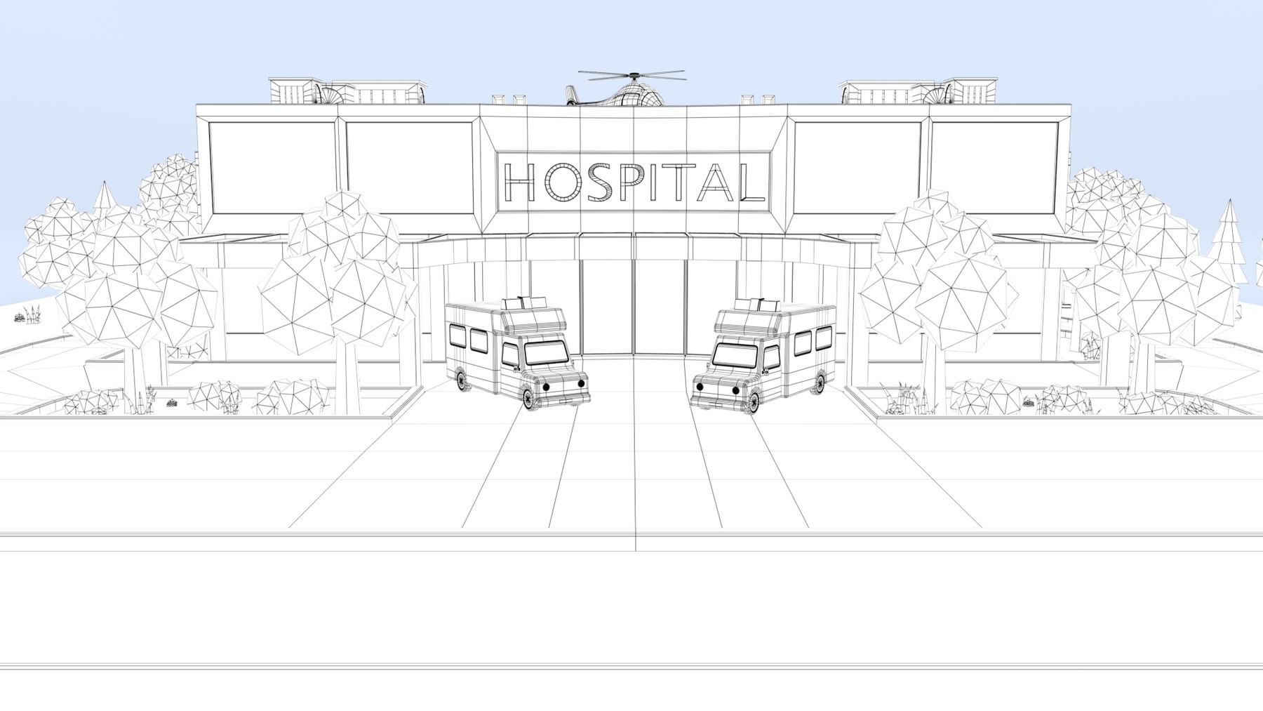 ArtStation - Cartoon Hospital | Resources