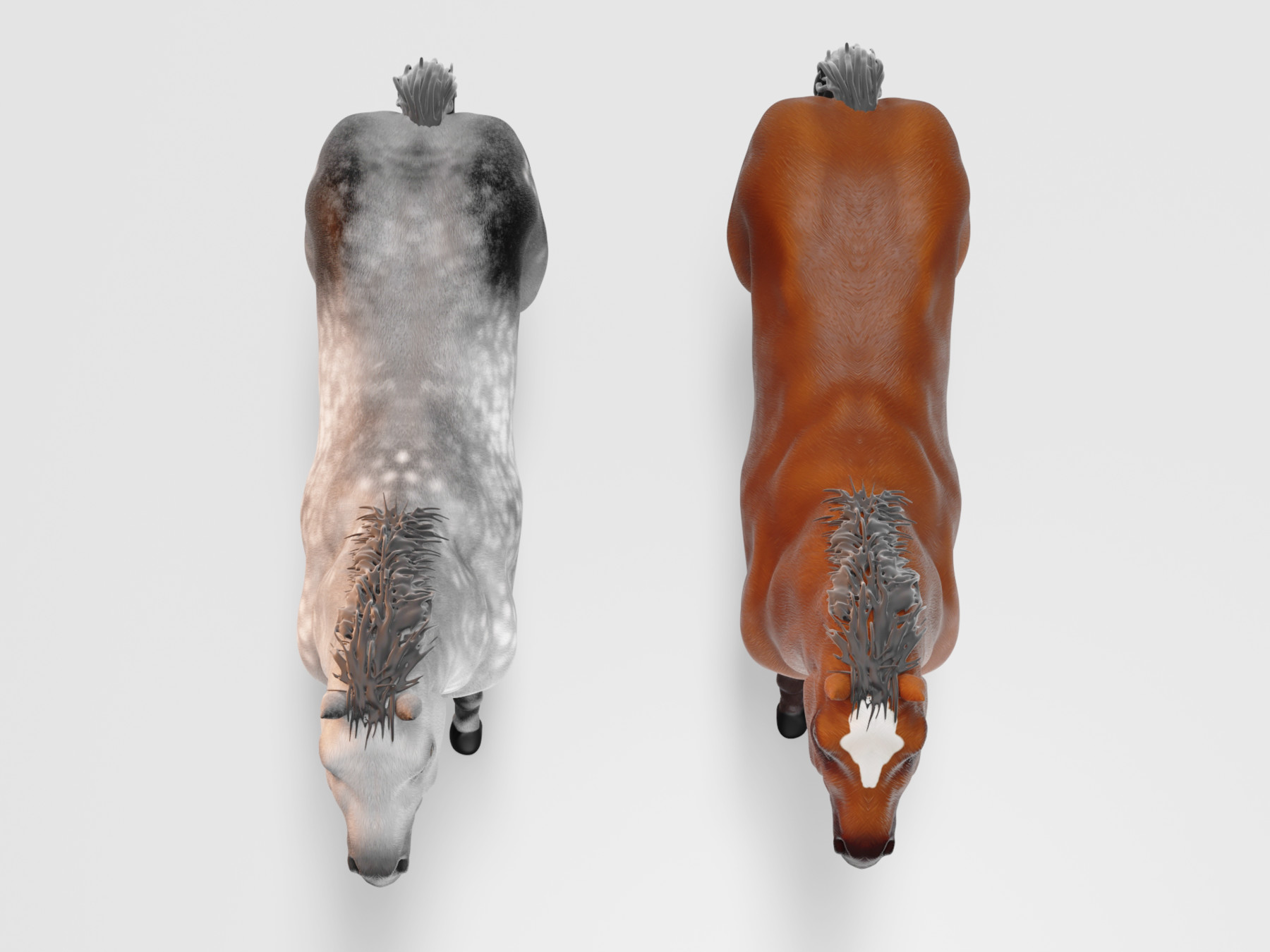 ArtStation - Male stallion horses 3D model | Game Assets