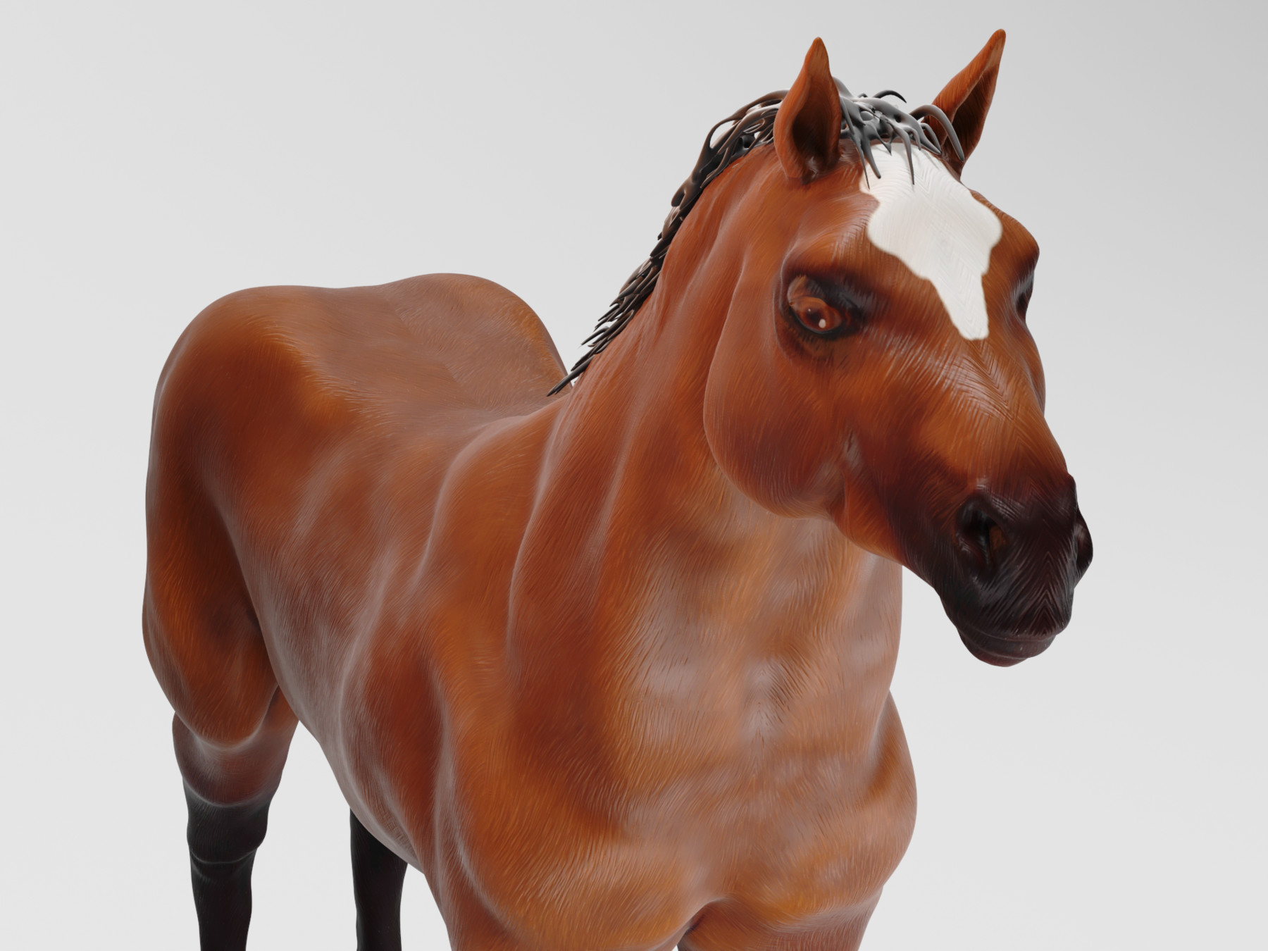 ArtStation - Male stallion horses 3D model | Game Assets