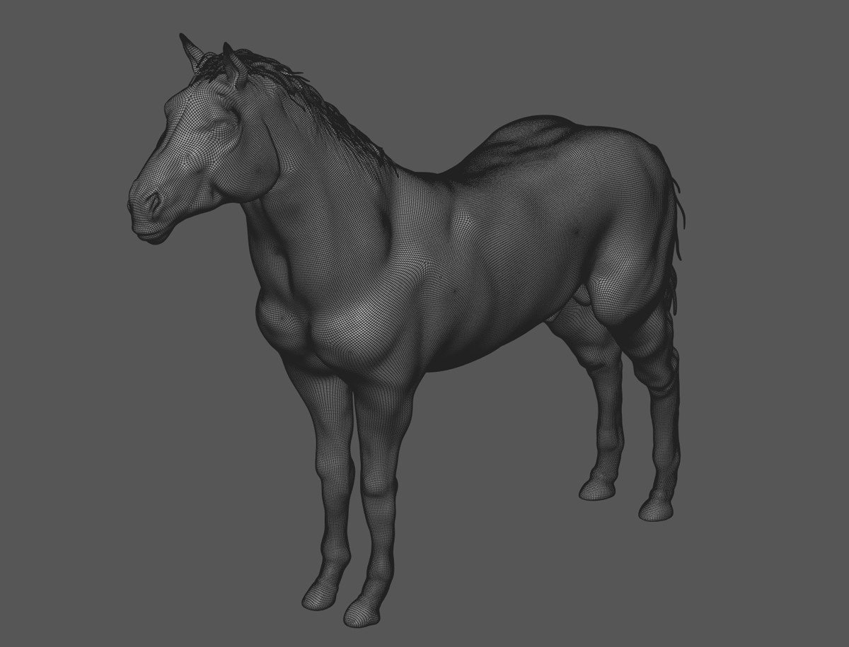 ArtStation - Male stallion horses 3D model | Game Assets