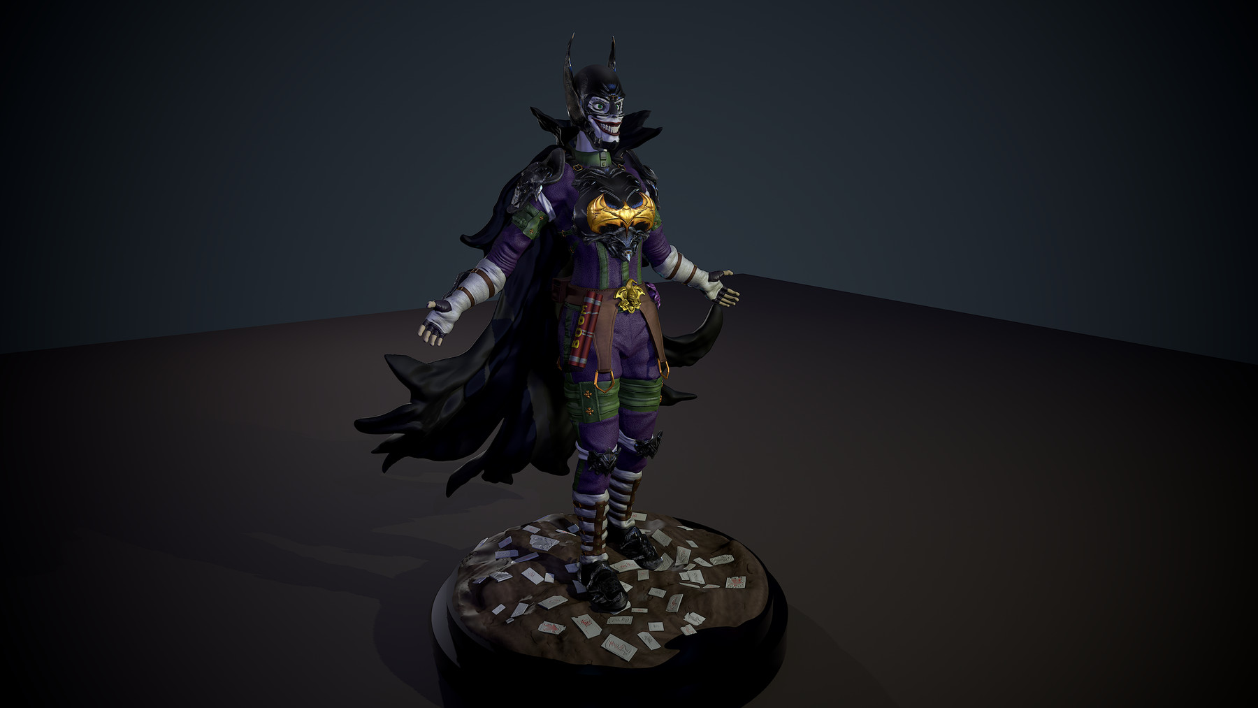 ArtStation - BatJoker (Batman / Joker) 3d print model | Resources