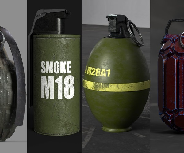 ArtStation - Frag hand grenades PACK | Game Assets