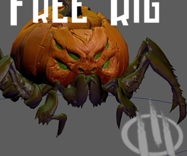 ArtStation - Pumpkin Spider Rig | Game Assets