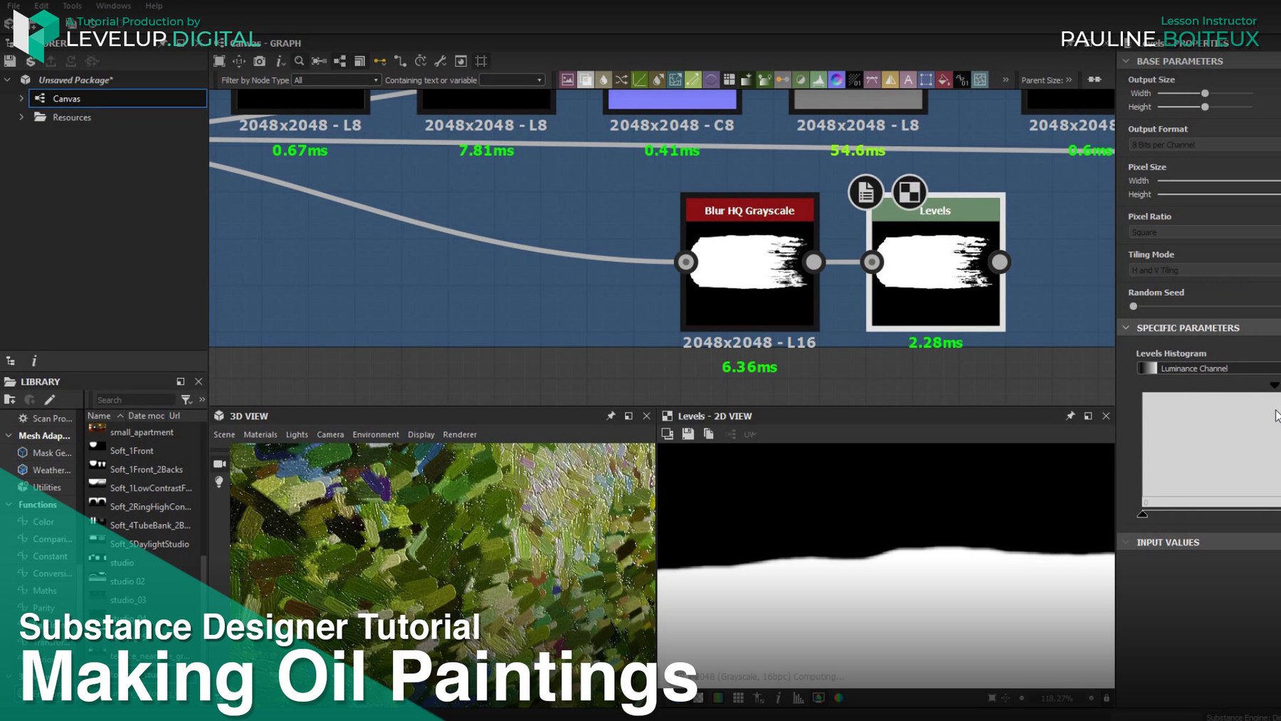 ArtStation - Making Oil Paintings in Substance Designer | Pauline ...