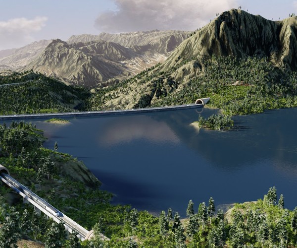 ArtStation - The dam in Blender | Resources