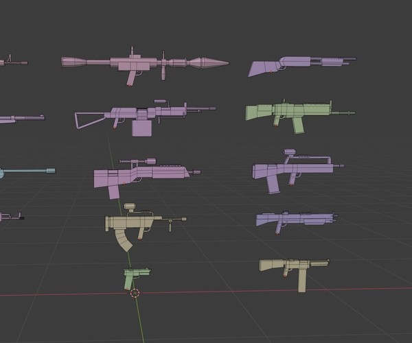 ArtStation - Weapons Pack Low-poly 3D model | Game Assets