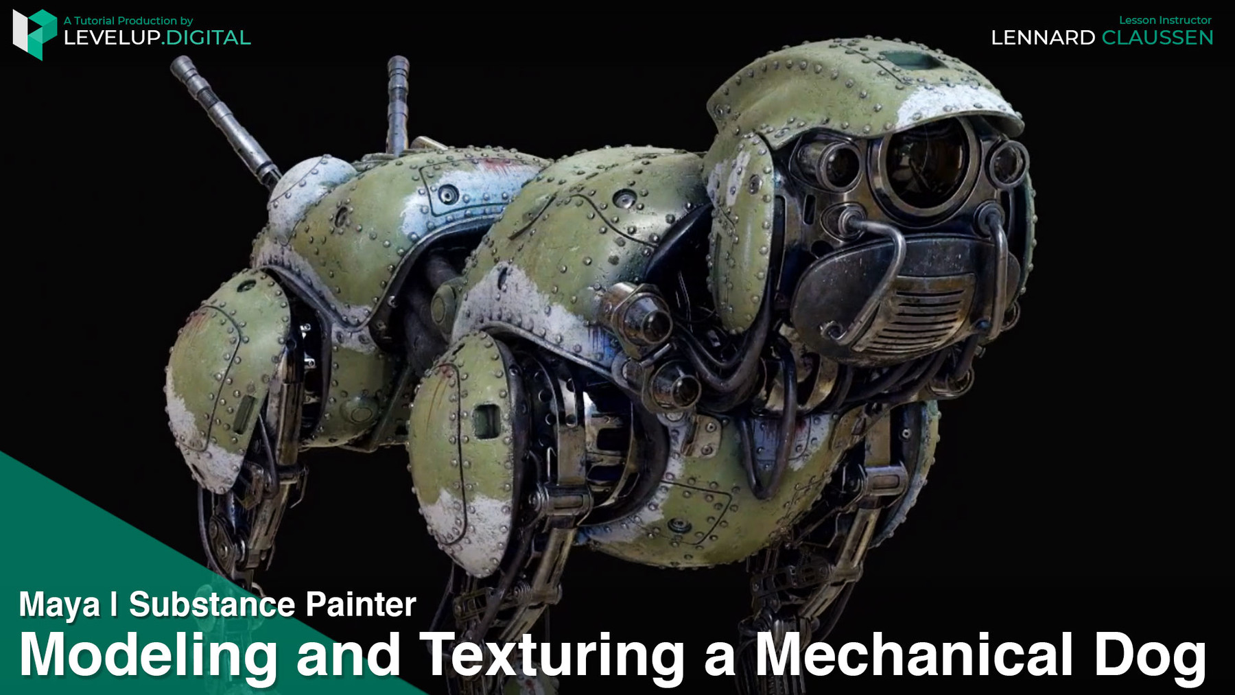 ArtStation - Modeling and Texturing a Mechanical Dog | Lennard Claussen ...