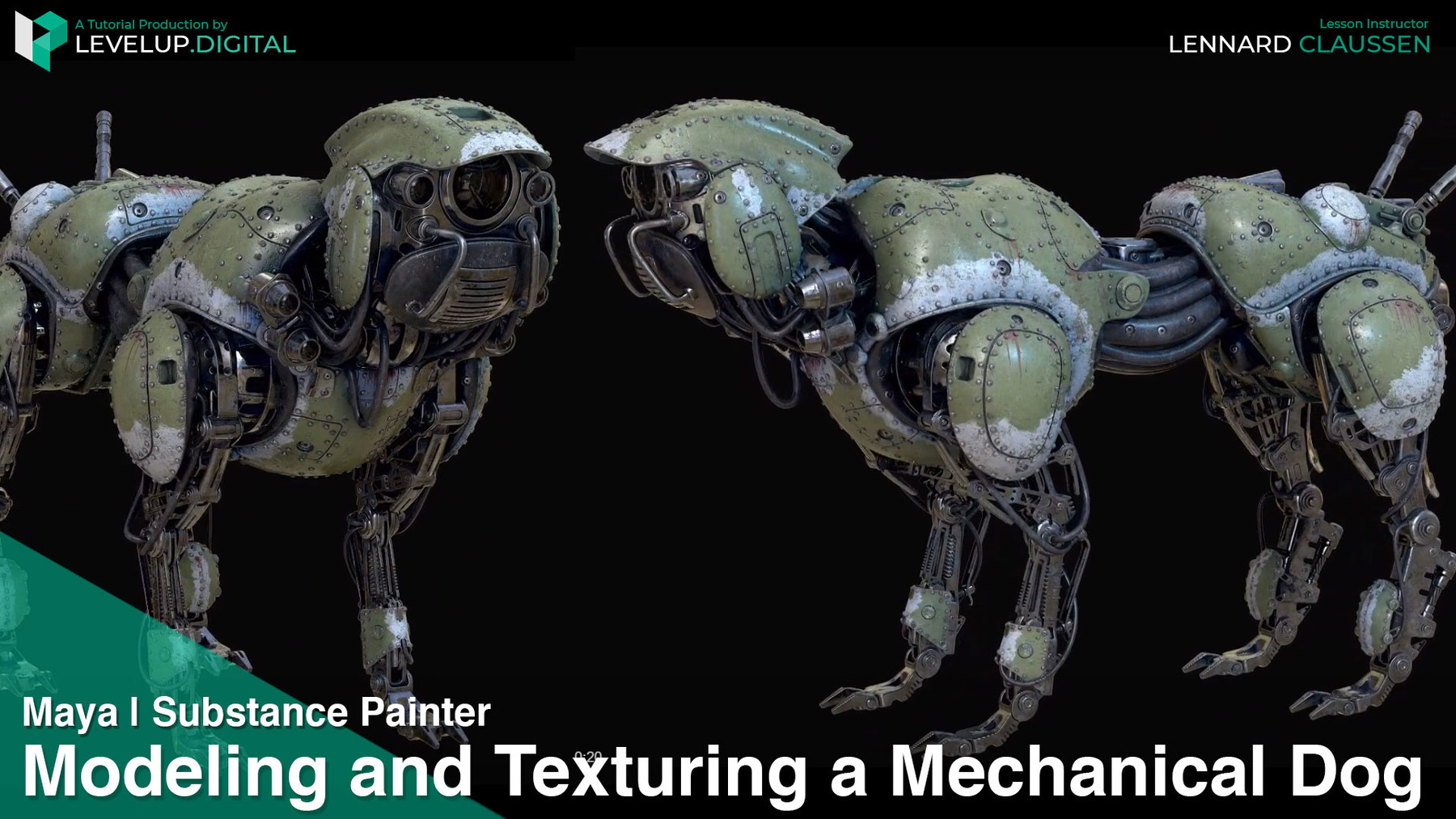 ArtStation - Modeling and Texturing a Mechanical Dog | Lennard Claussen ...