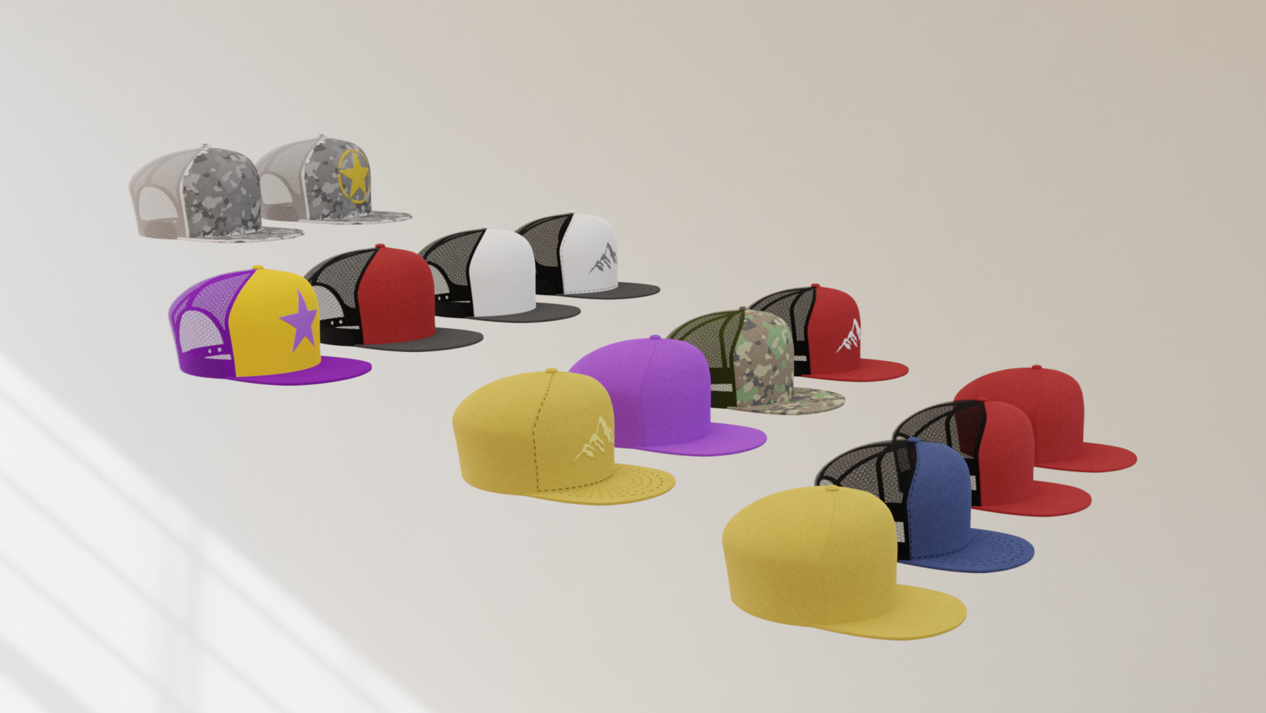 ArtStation - Sport Caps 3D Model | Game Assets