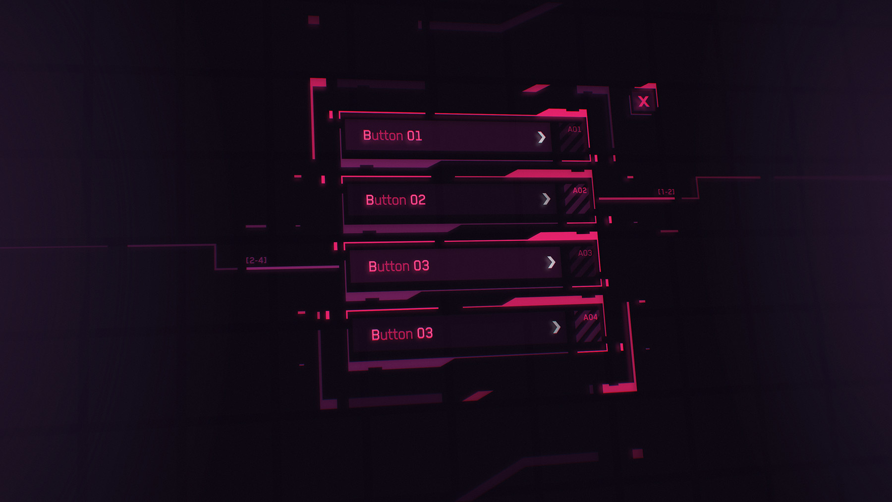 ArtStation - FUI / UI - Sci-fi Cyberpunk style Game Menu Template ...