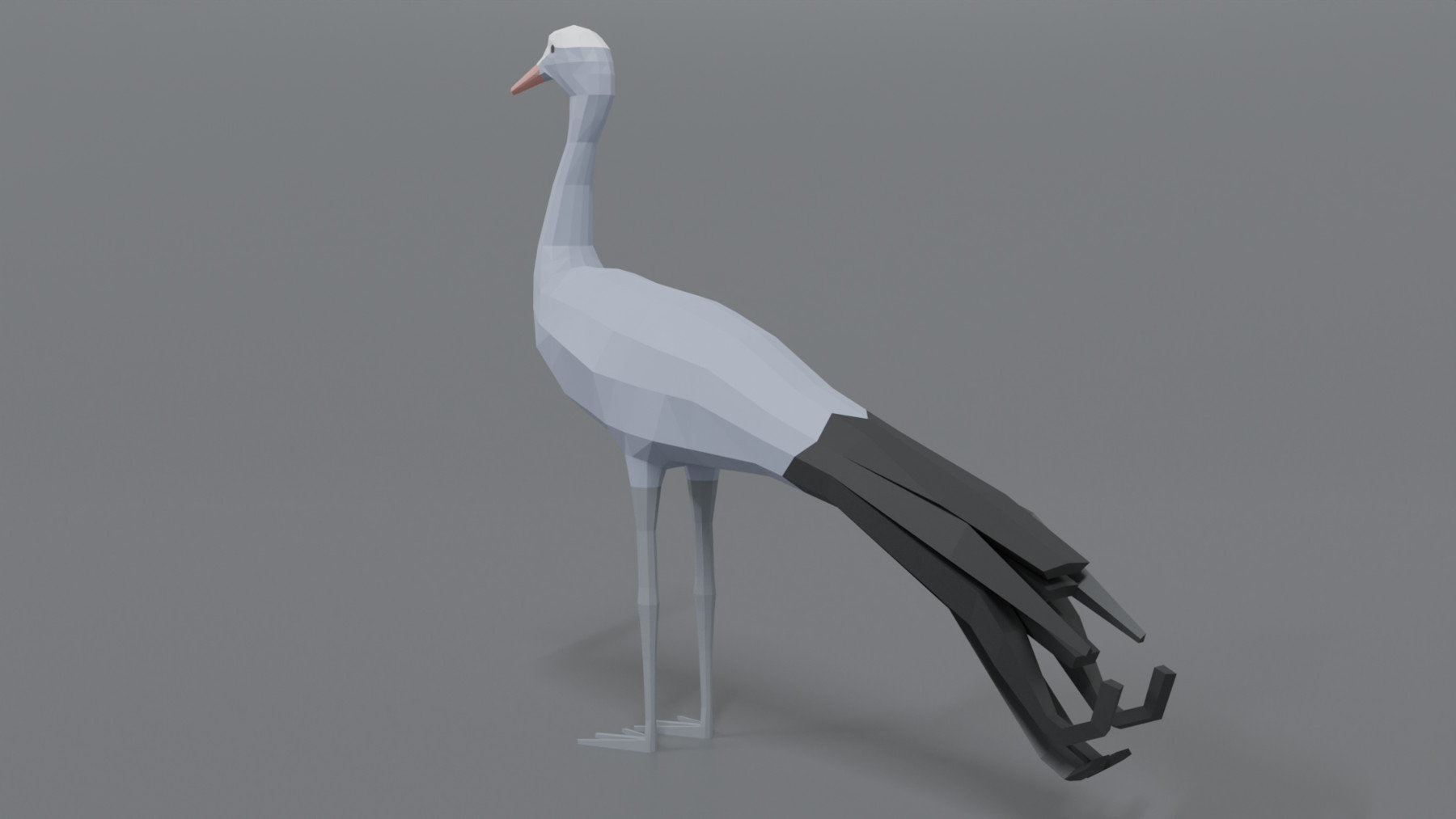 ArtStation - Low Poly Cartoon Blue Crane | Game Assets
