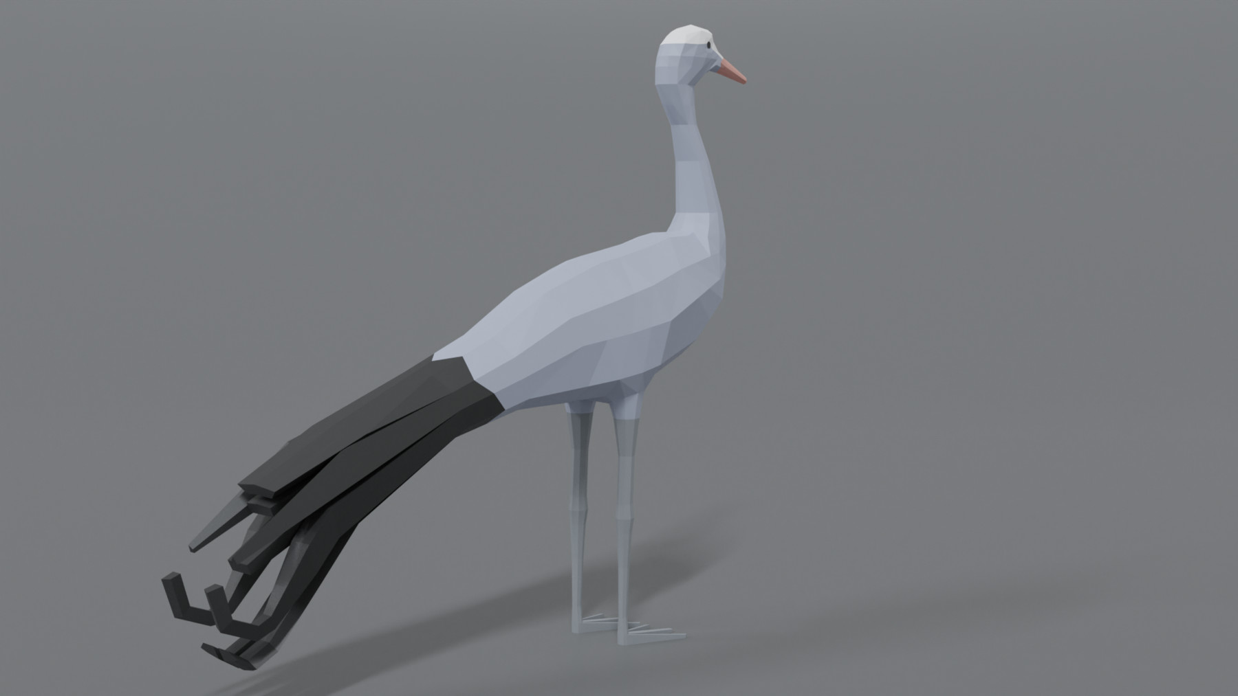 ArtStation - Low Poly Cartoon Blue Crane | Game Assets