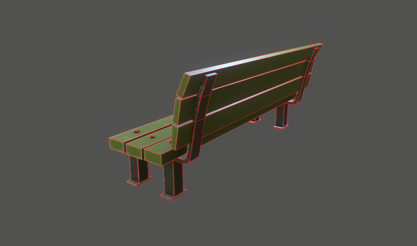 ArtStation - 3D park bench asset | Game Assets