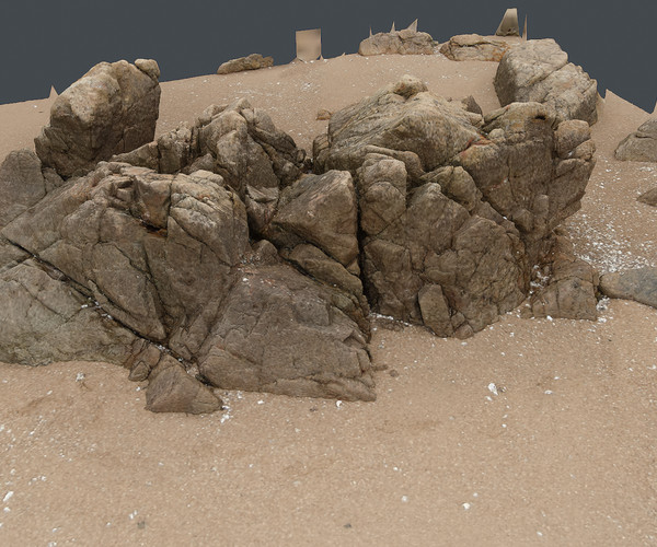 ArtStation - Photoscan_Beach Rock_0018_only HighPoly Mesh (16K Texture ...
