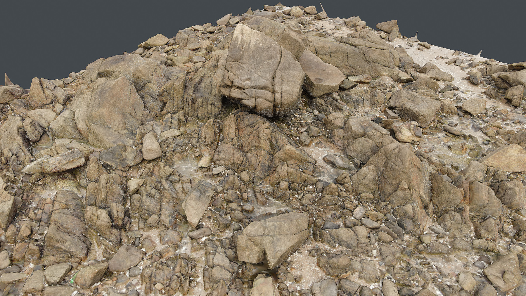 ArtStation - Photoscan_Beach Rock_0020_only HighPoly Mesh (16K Texture) | Game Assets