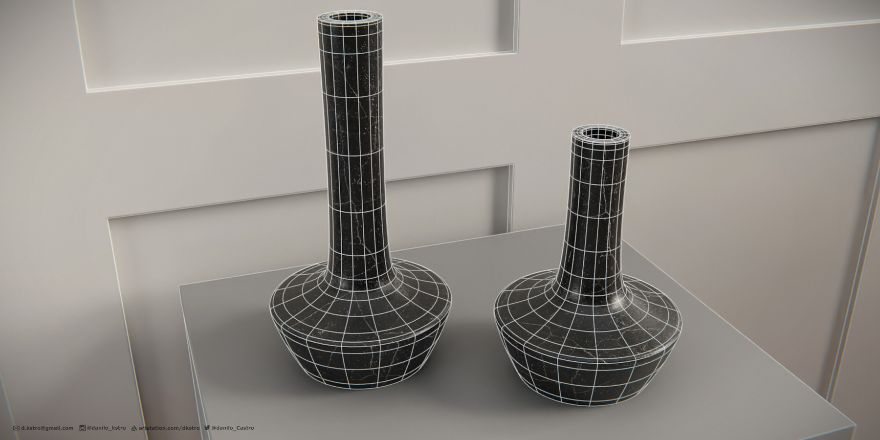 ArtStation - Decorative Vase | 3d Model | 4k Textures | 2 Sizes | Resources