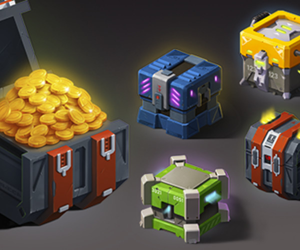 ArtStation - 2D Chests Assets - Sci-fi | Game Assets