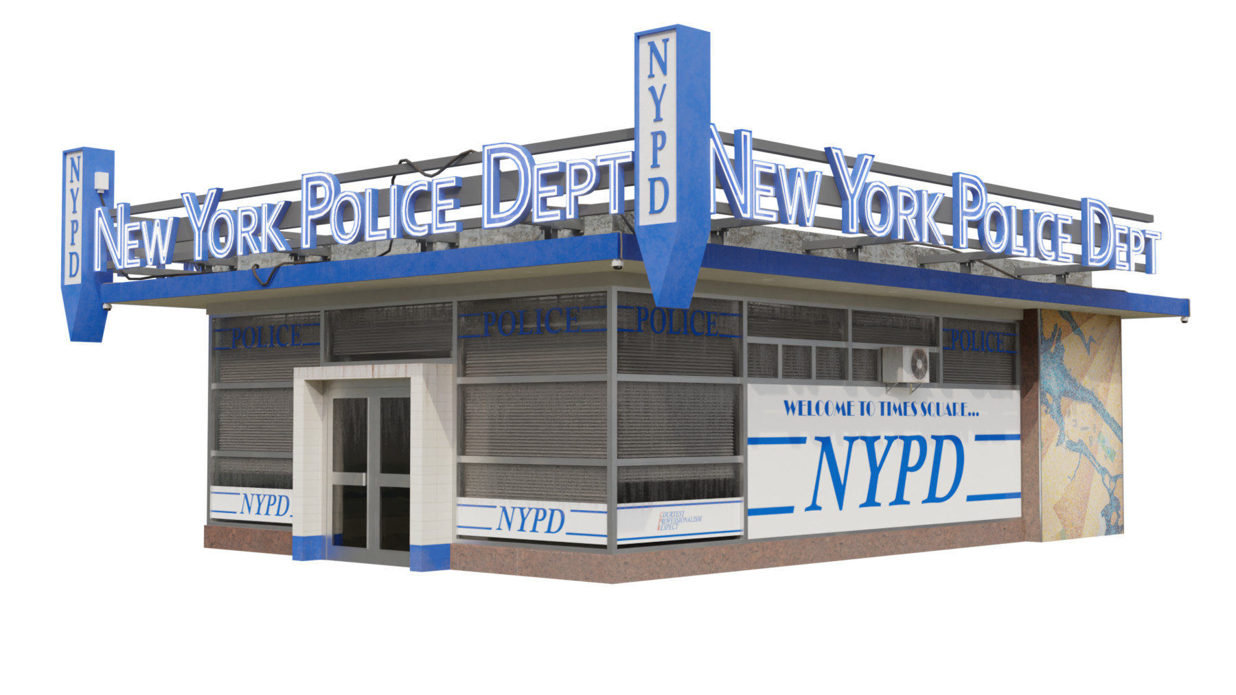 ArtStation - NYPD Building - Game Asset | Game Assets