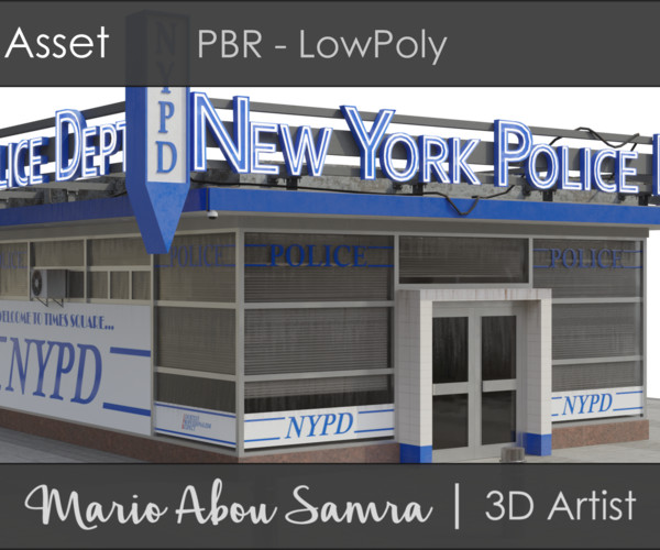 ArtStation - NYPD Building - Game Asset | Game Assets