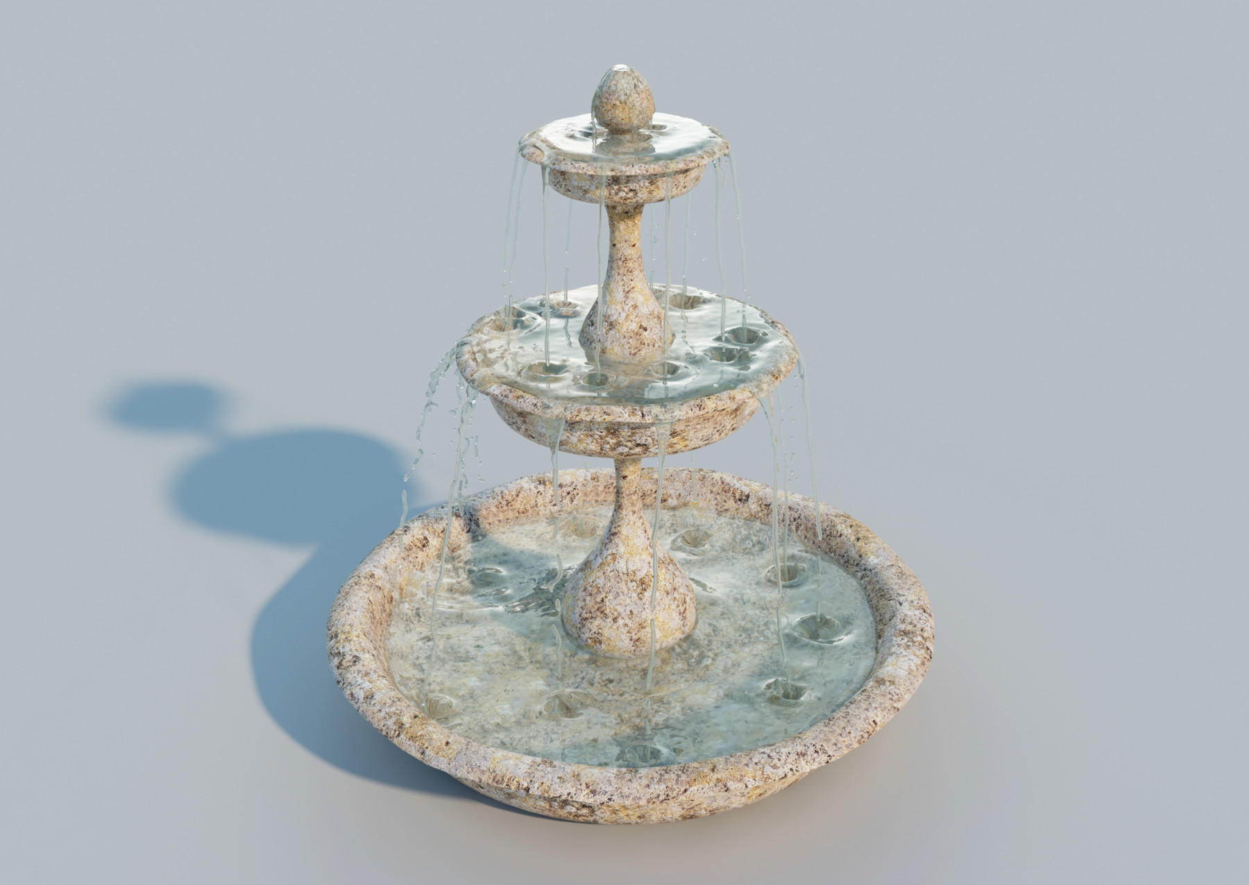 ArtStation - Water fountain with 10 seconds of flowing water 3D model ...