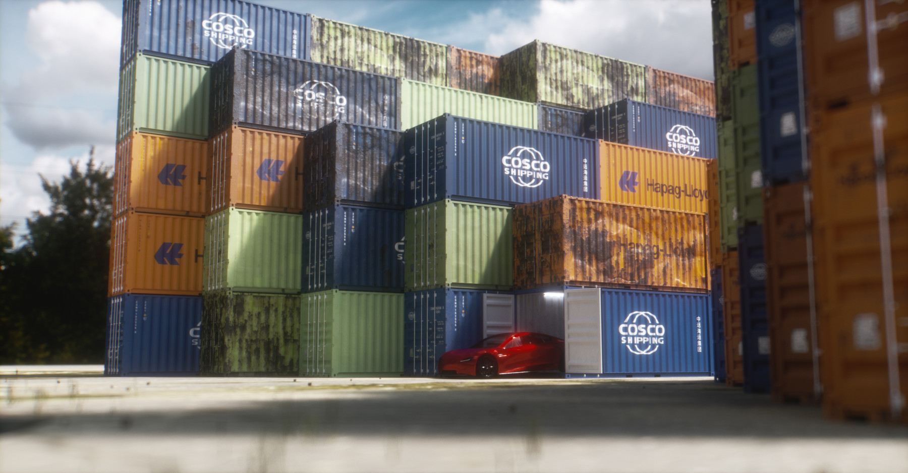 Velislav Slavov - 20 ft Shipping Container 3D Model