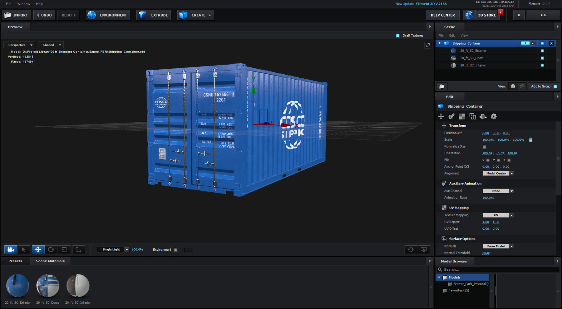 Velislav Slavov - 20 ft Shipping Container 3D Model