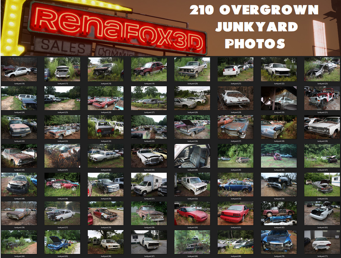 ArtStation - 210 Overgrown Junkyard Photos (Reference/Photobash ...