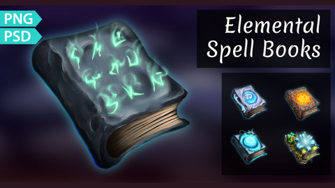 ArtStation - Spell Books Open | Game Assets