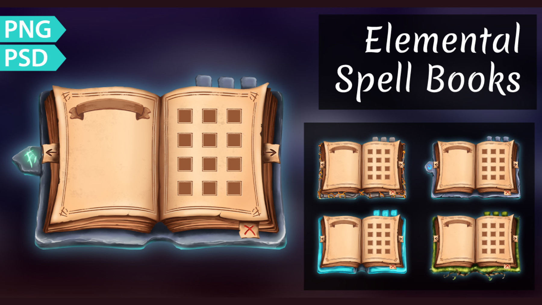 ArtStation - Spell Books Open | Game Assets