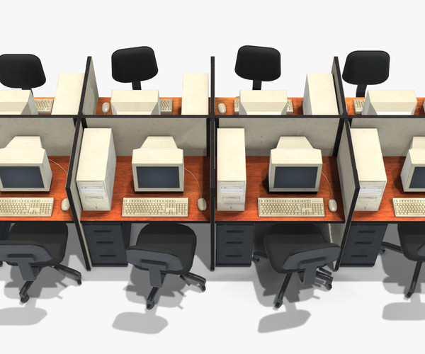 ArtStation - Office Computers - Low Poly | Game Assets