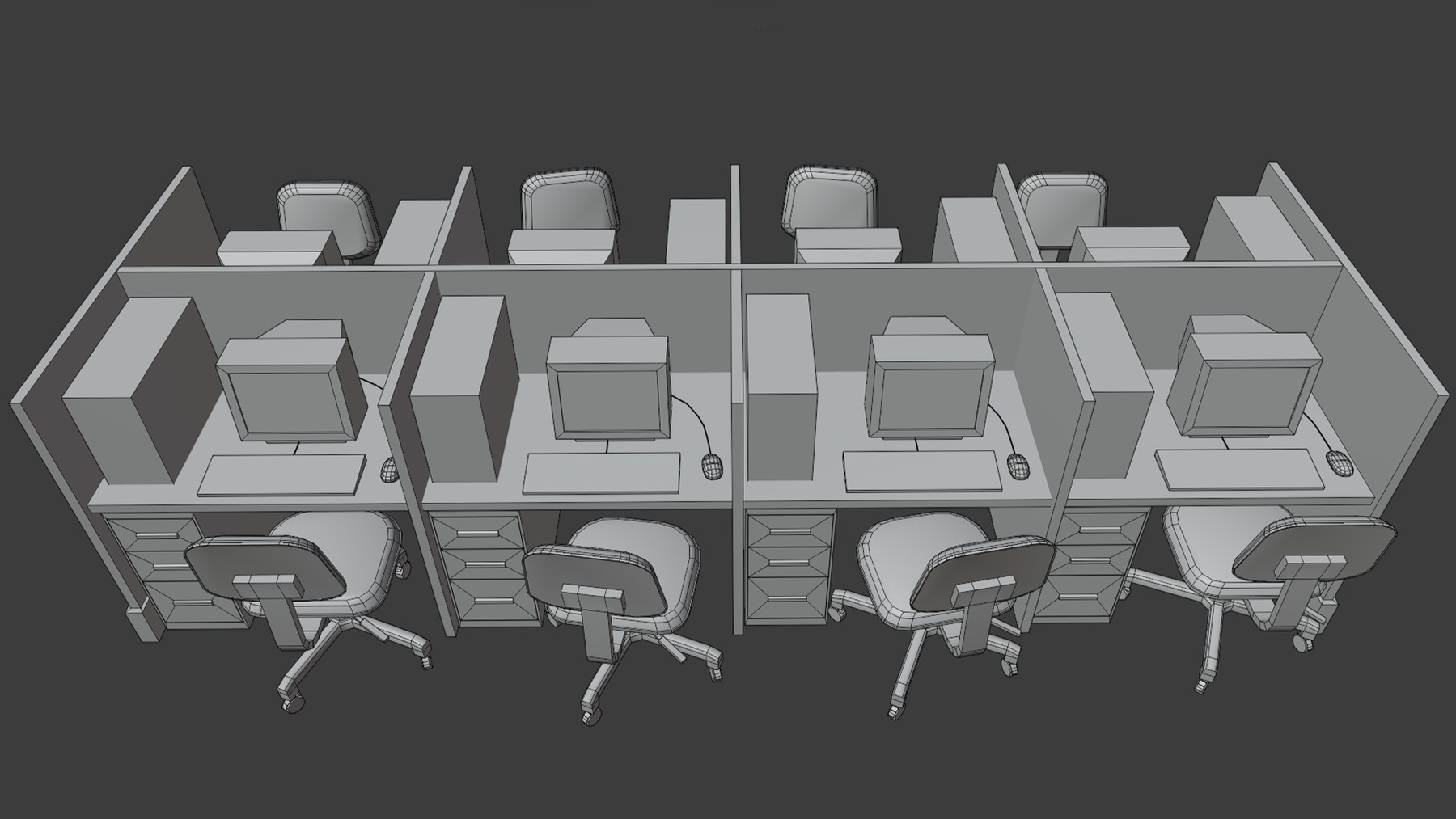 ArtStation - Office Computers - Low Poly | Game Assets
