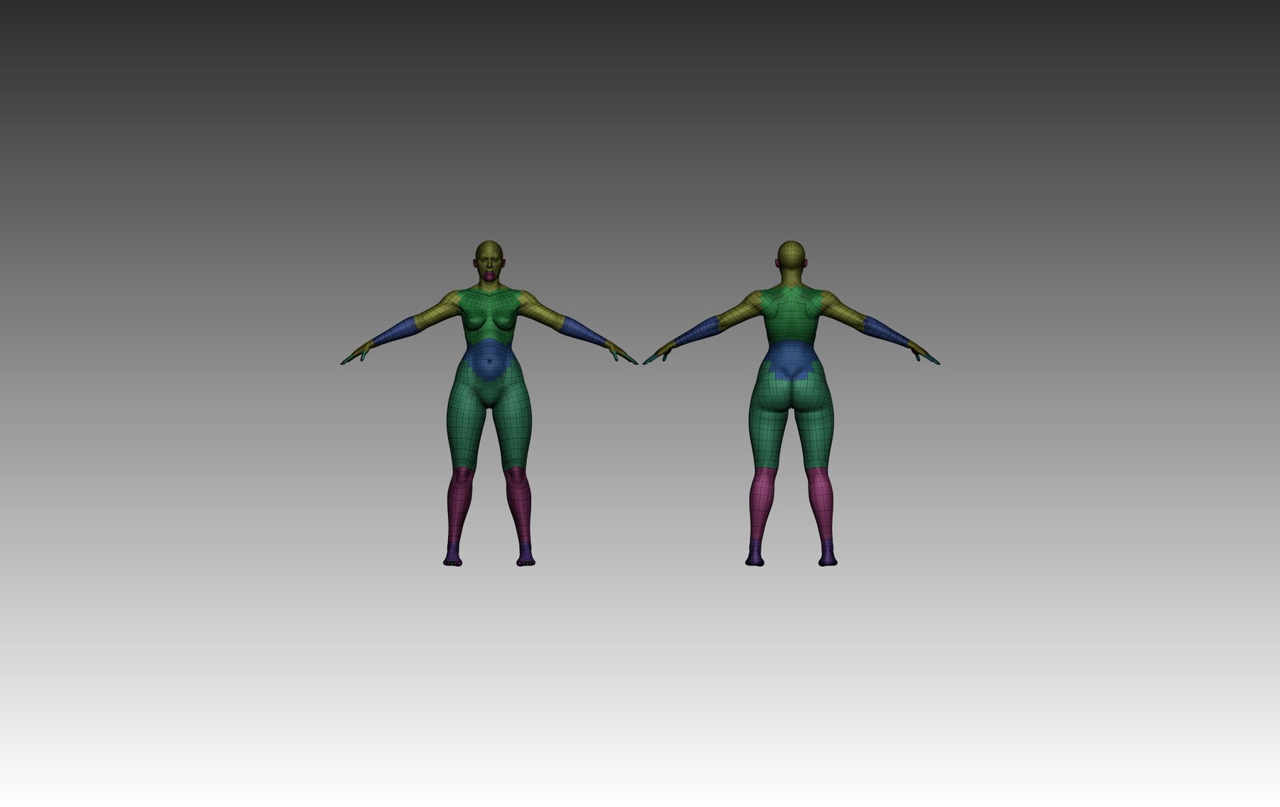 ArtStation - Female base mesh - Include low polygon and high polygon ...