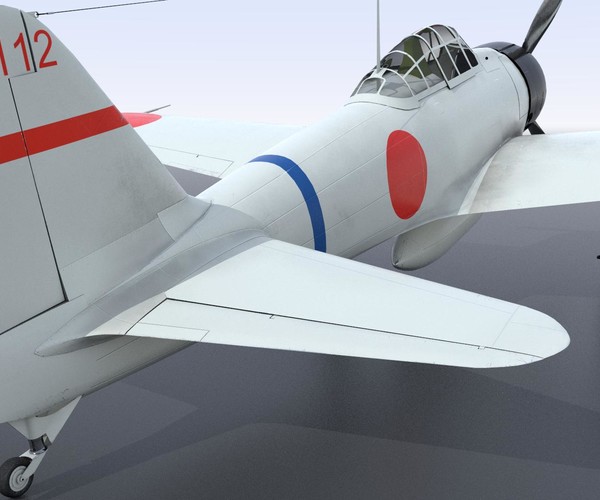 ArtStation - MITSUBISHI A6M2 Type0 Model11 Serial 3-112 - Rigged | Game Assets