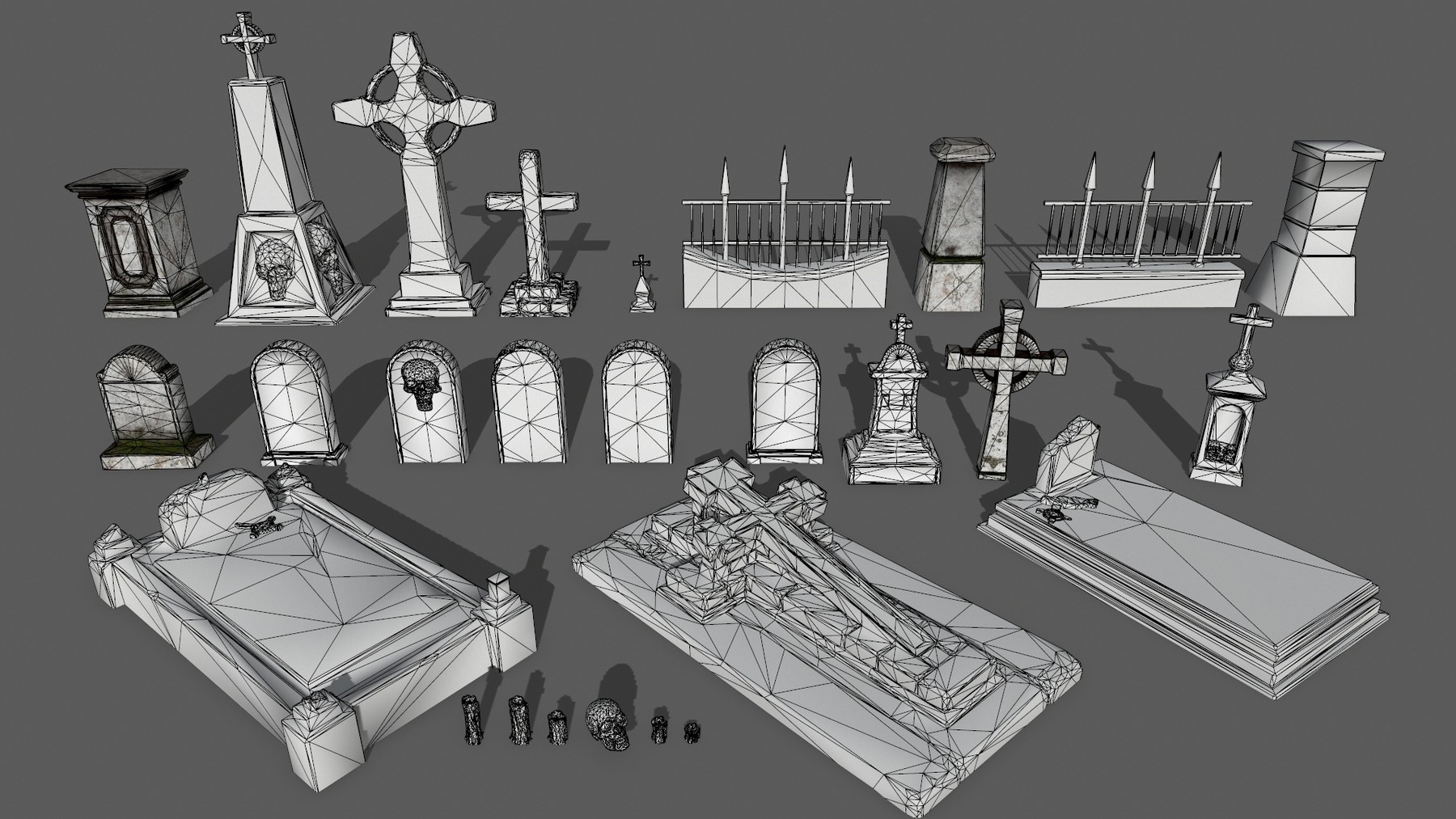 ArtStation - tombstone set | Game Assets