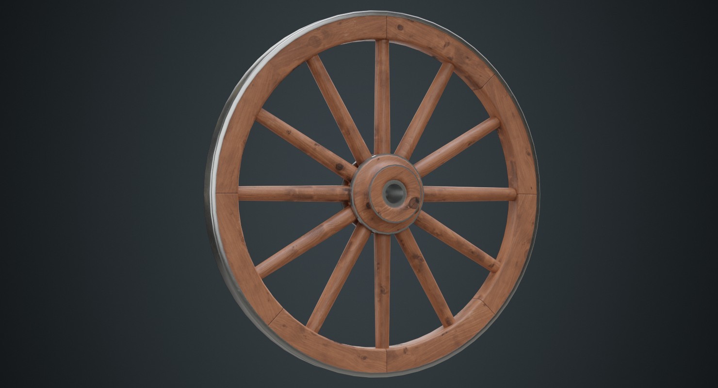ArtStation - Wagon Wheel 1A | Game Assets