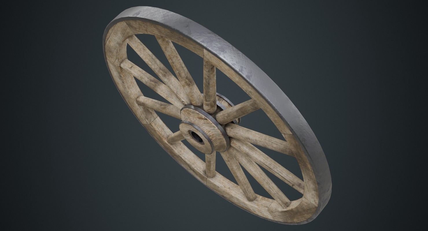ArtStation - Wagon Wheel 1B | Game Assets