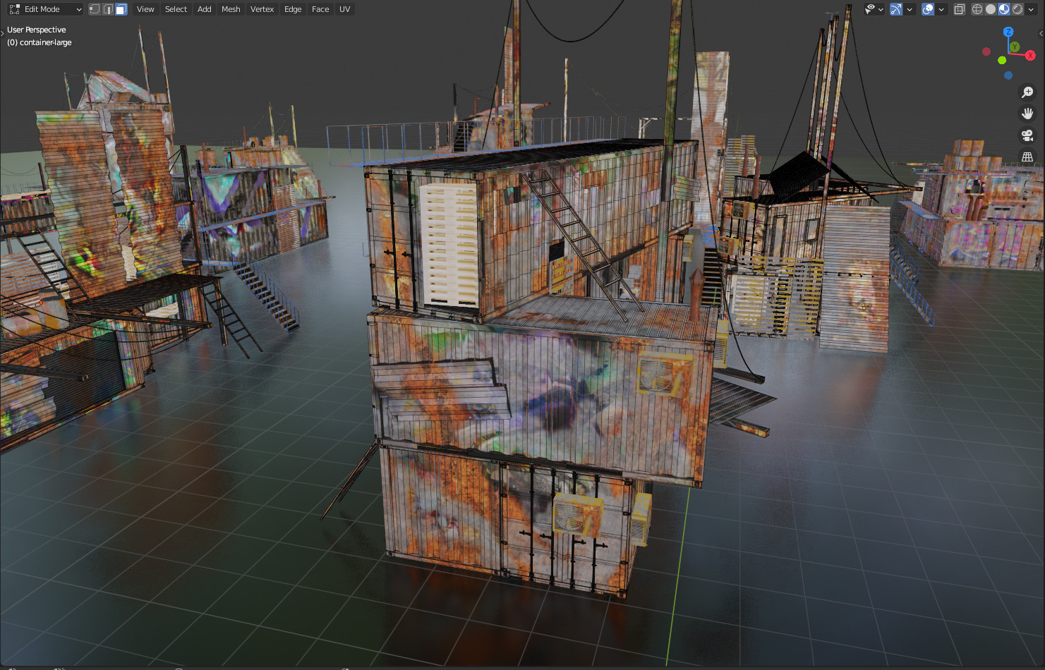 ArtStation - Post-Apocalyptic Kitbash, Shipping Container Themed, 60 ...