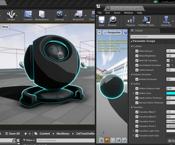 ArtStation - Cel Toon Outline PostProcess Material - Unreal Engine | Resources