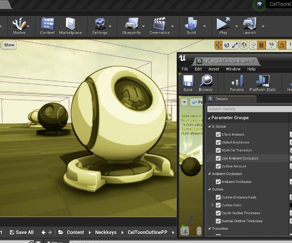 ArtStation - Cel Toon Outline PostProcess Material - Unreal Engine ...