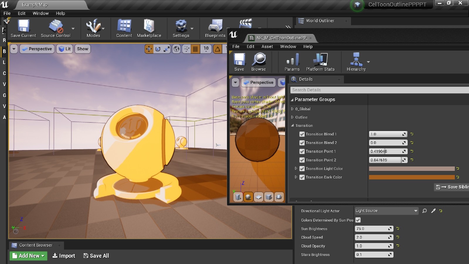 ArtStation - Cel Toon Outline PostProcess Material - Unreal Engine | Resources