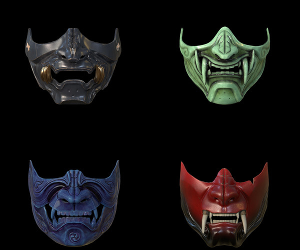 ArtStation - Samurai Mask ver1 | Game Assets